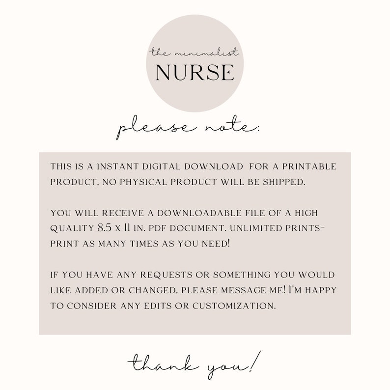 Minimal Nurse Day Planner- up to 6 Patients, 12 Hour Organizer. - Etsy