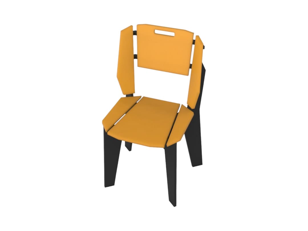 Wooden Chair CNC Vector File, Dining Chair Plan, Bistro Chair Dxf ...