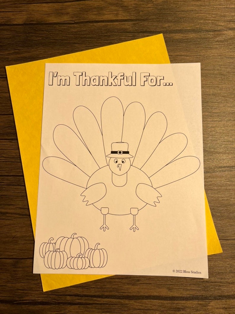 Thankful Turkey Activity Page | Printable Fall Coloring Sheet ...