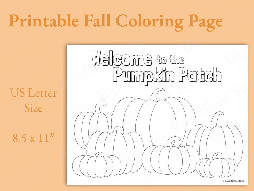 Fall Coloring Sheet | Kids Activity Page | Printable Coloring Page ...