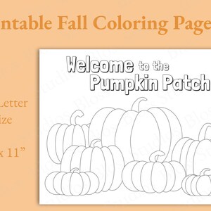 Fall Coloring Sheet | Kids Activity Page | Printable Coloring Page ...