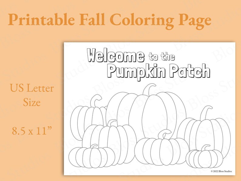 Fall Coloring Sheet | Kids Activity Page | Printable Coloring Page ...