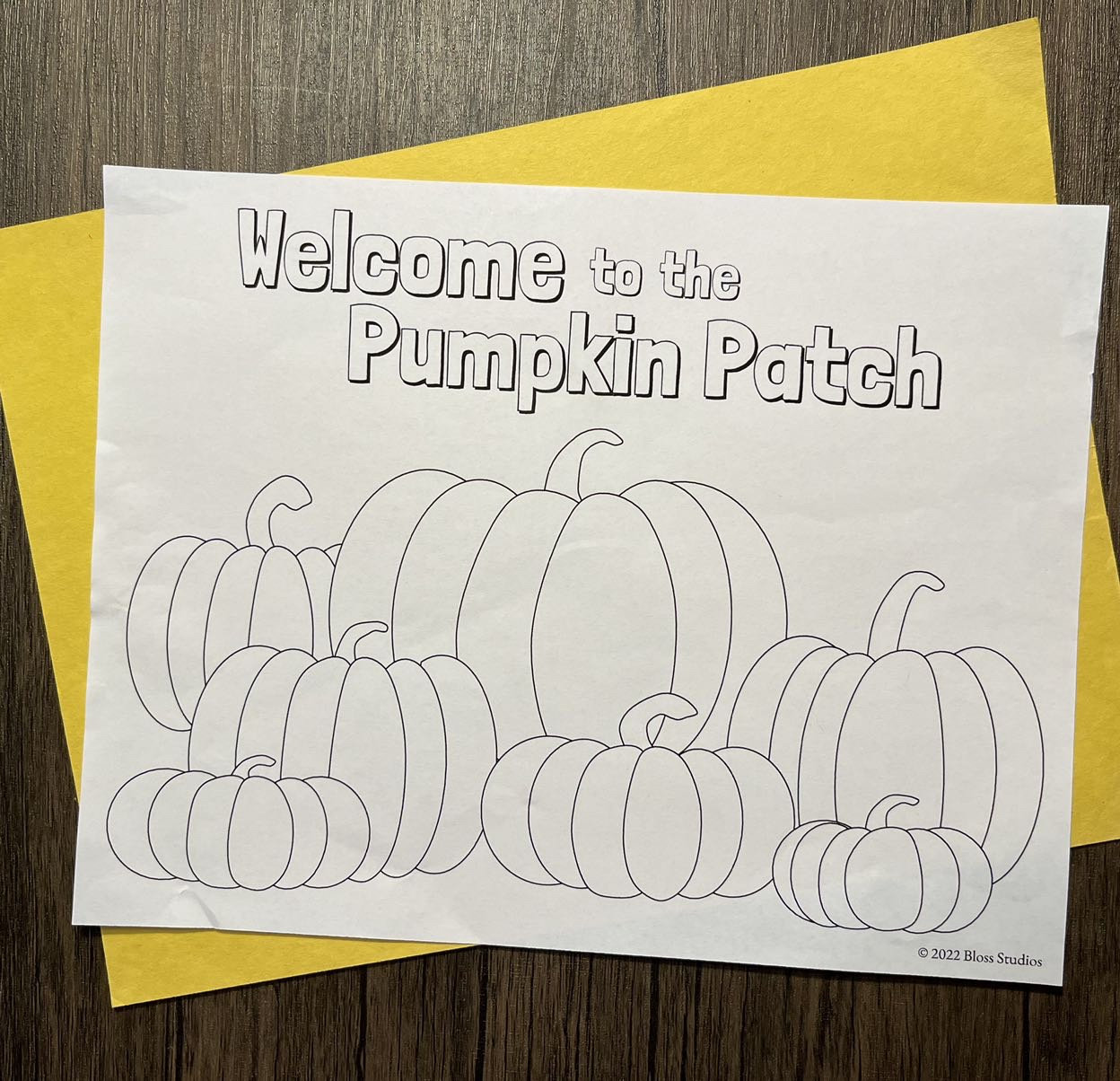 Fall Coloring Sheet Kids Activity Page Printable Coloring Page Pumpkin ...