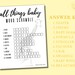 Giraffe Baby Shower Party Game Printable Baby Shower Word Scramble for ...