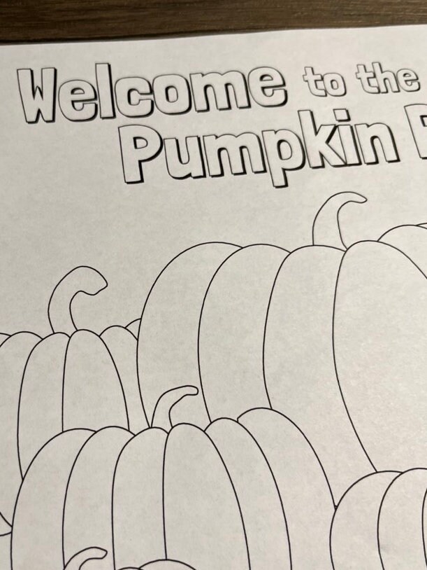 Fall Coloring Sheet Kids Activity Page Printable Coloring Page Pumpkin ...