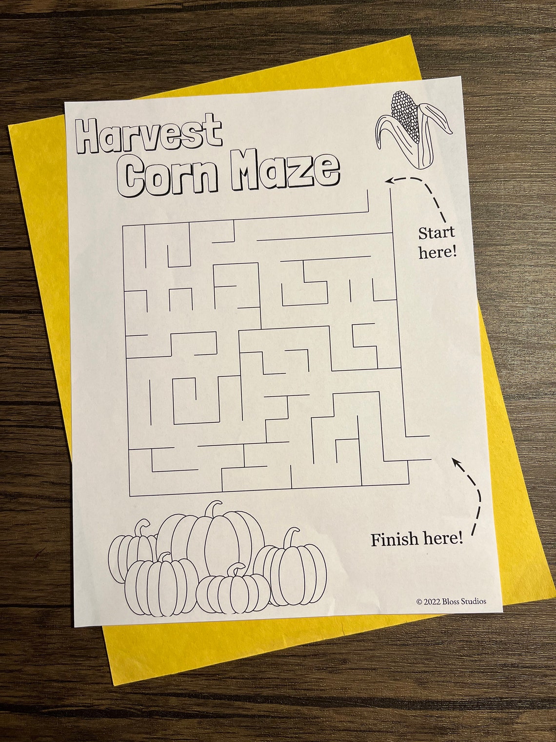Harvest Corn Maze Activity Page | Printable Fall Activity Sheet ...
