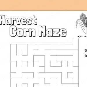 Harvest Corn Maze Activity Page | Printable Fall Activity Sheet ...