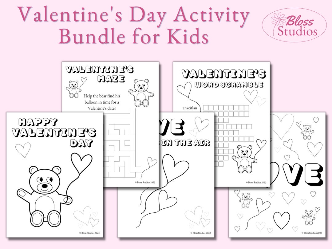 Valentine's Day Activity Bundle for Kids | Children's Valentines ...