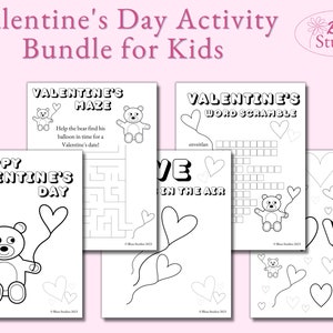 Valentine's Day Activity Bundle for Kids | Children's Valentines ...