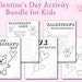 Valentine's Day Activity Bundle for Kids | Children's Valentines ...