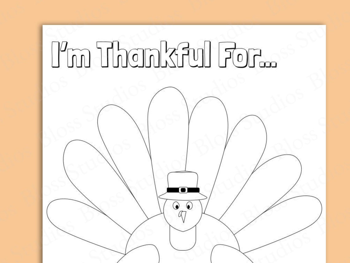 Thankful Turkey Activity Page | Printable Fall Coloring Sheet ...