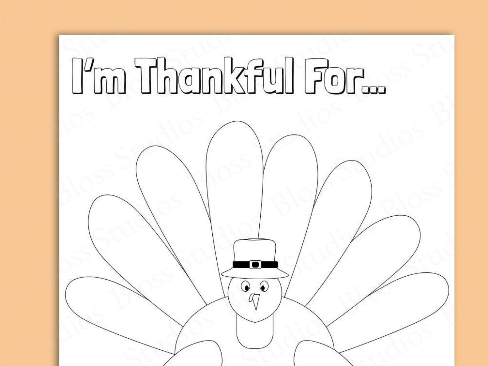 Thankful Turkey Activity Page | Printable Fall Coloring Sheet ...