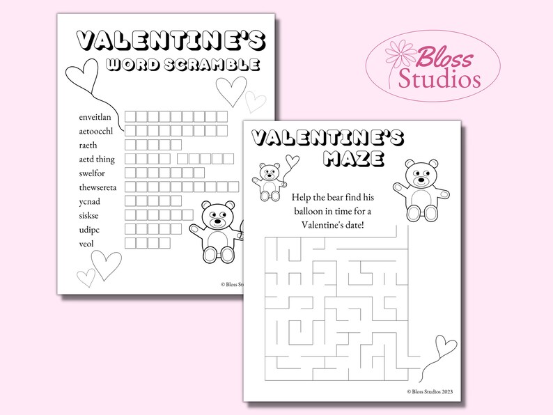 Valentine's Day Activity Bundle for Kids | Children's Valentines ...