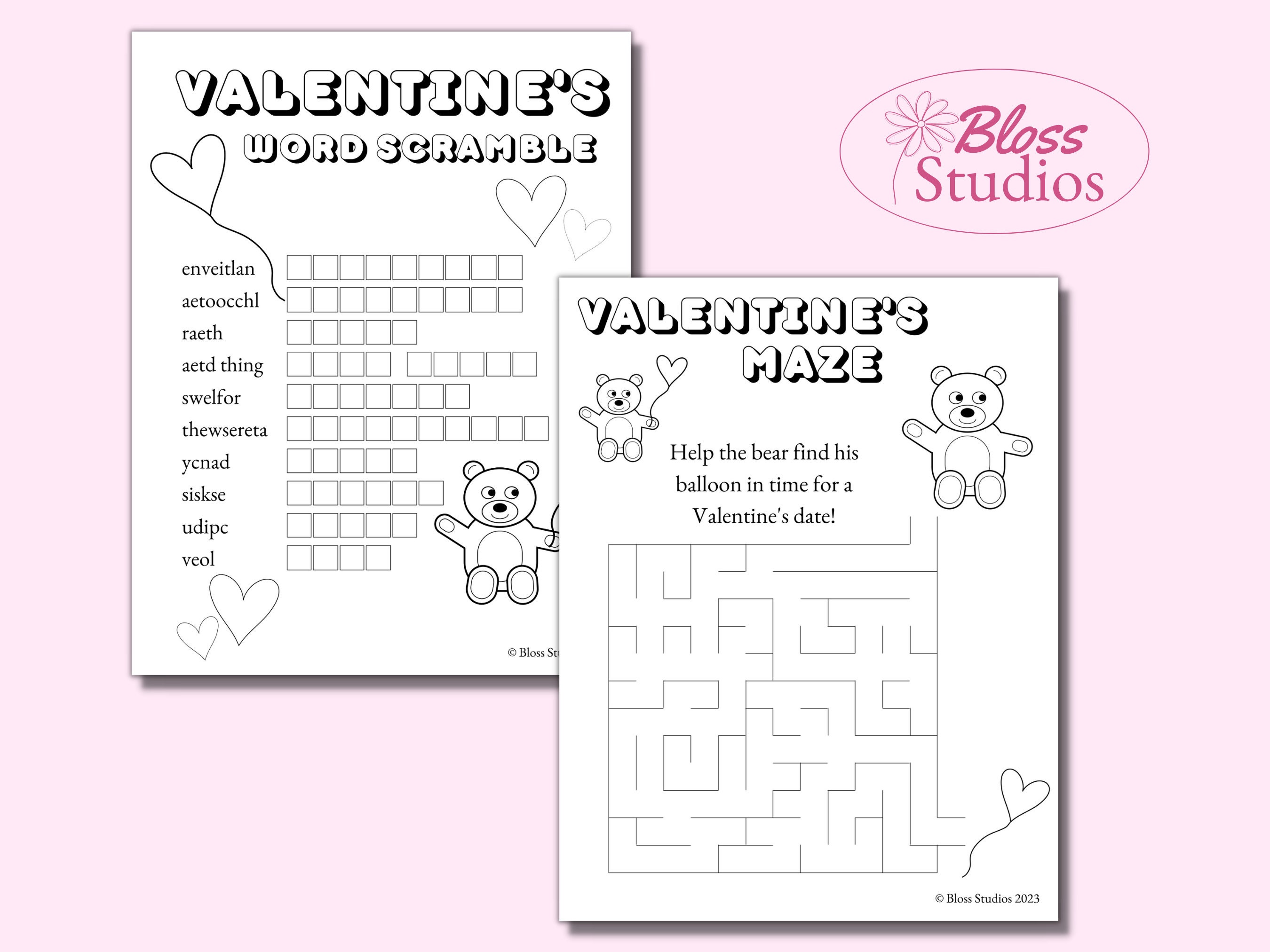 Valentine's Day Activity Bundle for Kids | Children's Valentines ...