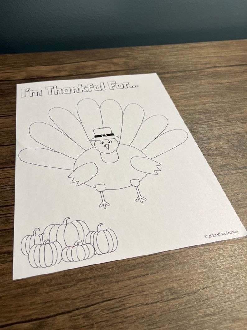 Thankful Turkey Activity Page | Printable Fall Coloring Sheet ...