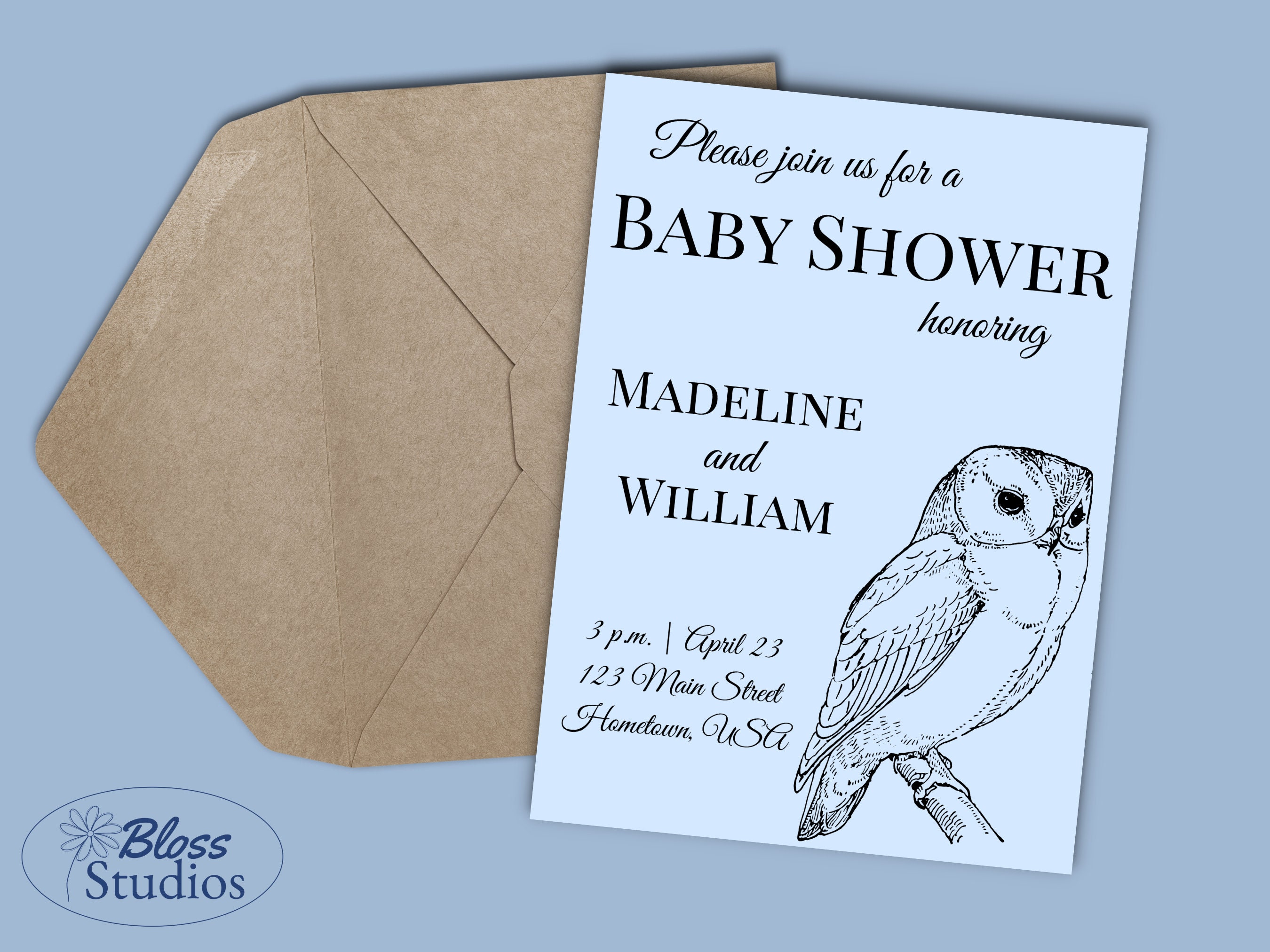 Baby Shower Owl Invitations Template