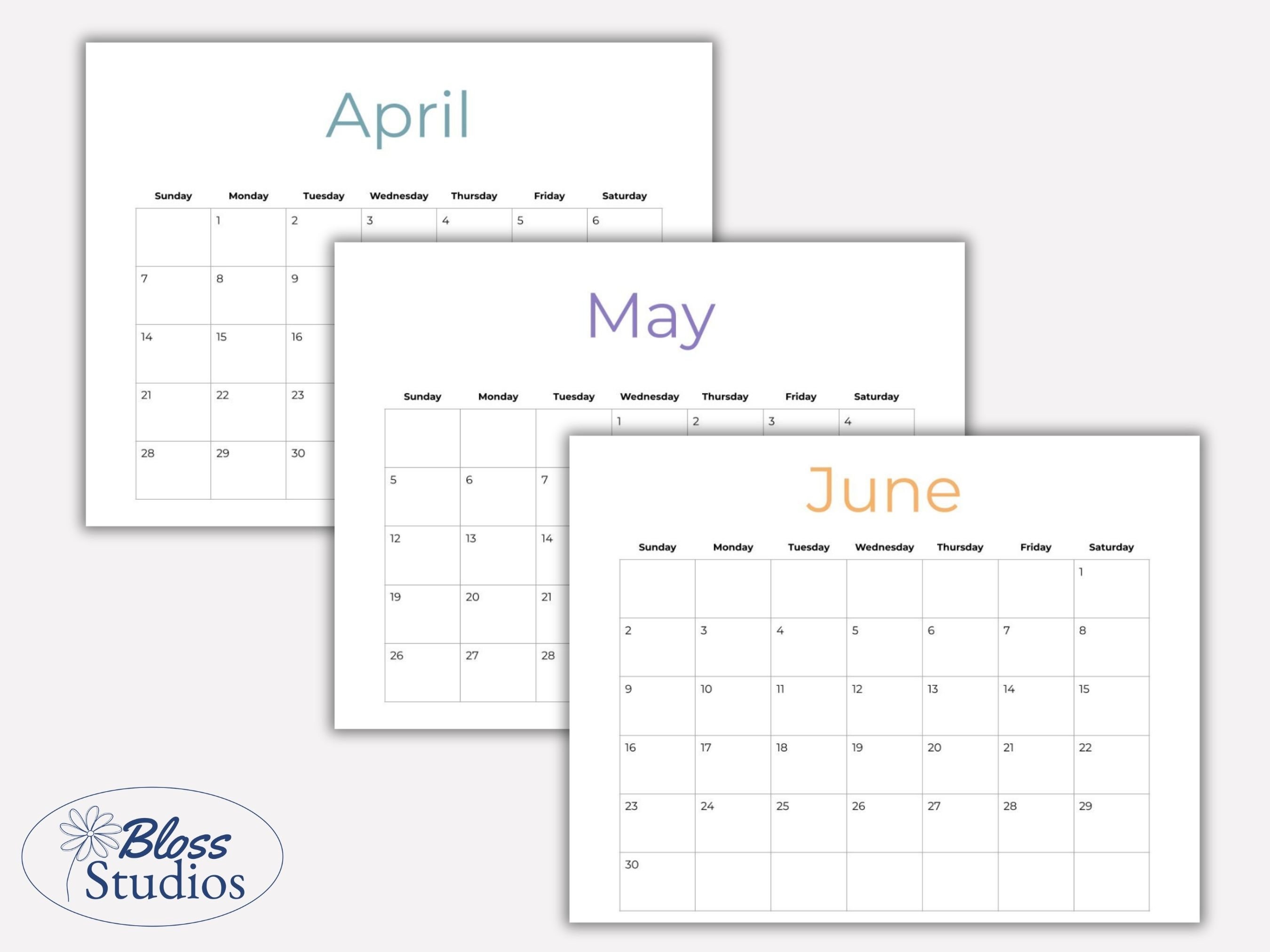 2024 Minimalist Wall Calendar Printable | Office Calendars - Etsy