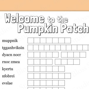 Printable Fall Word Scramble | Fall Activity Sheet for Kids | Children ...