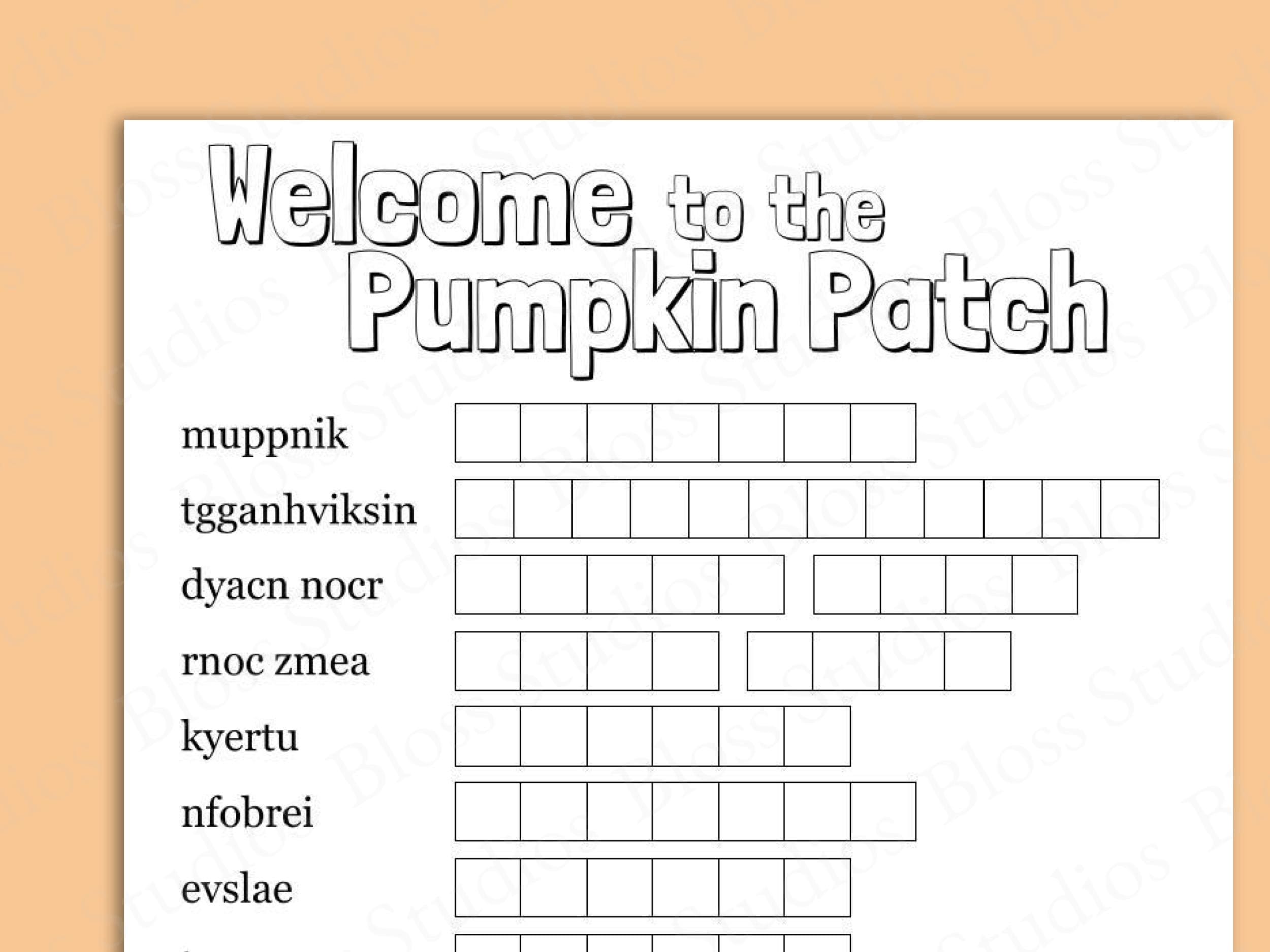 Printable Fall Word Scramble | Fall Activity Sheet for Kids | Children ...