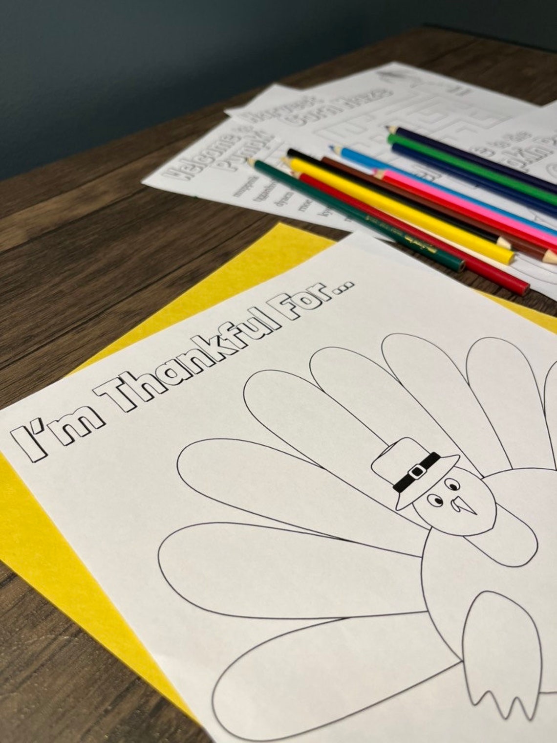 Thankful Turkey Activity Page | Printable Fall Coloring Sheet ...