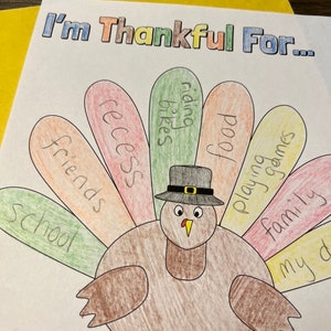 Thankful Turkey Activity Page | Printable Fall Coloring Sheet ...
