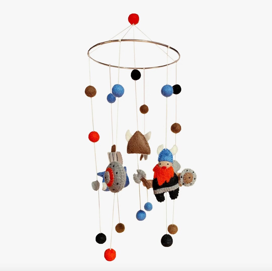Viking Themed Baby Mobile Crib Mobiles for Little Vikings - Etsy