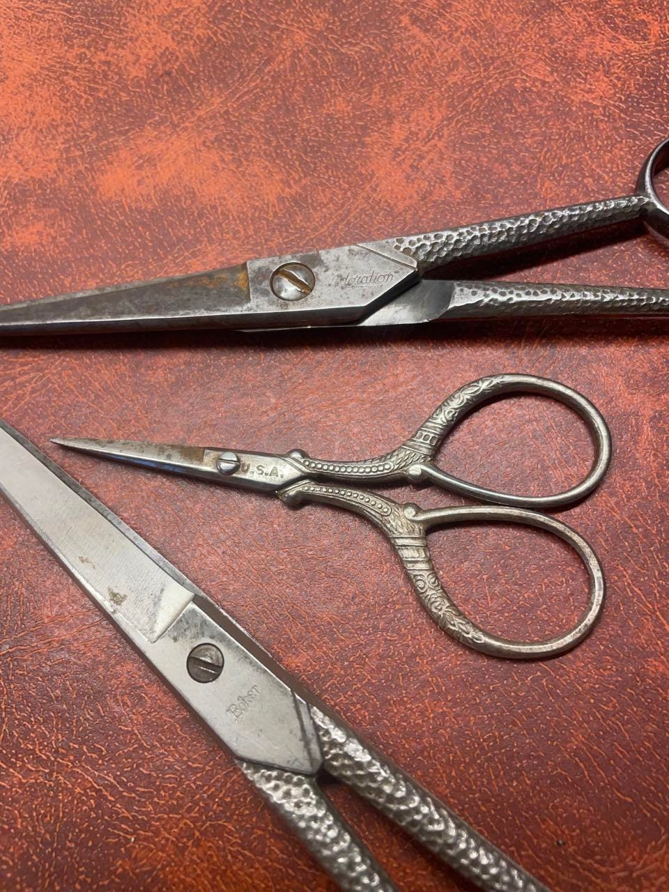 Antique Sewing Scissors and Vintage Barber Scissors LOT of 3 - Etsy