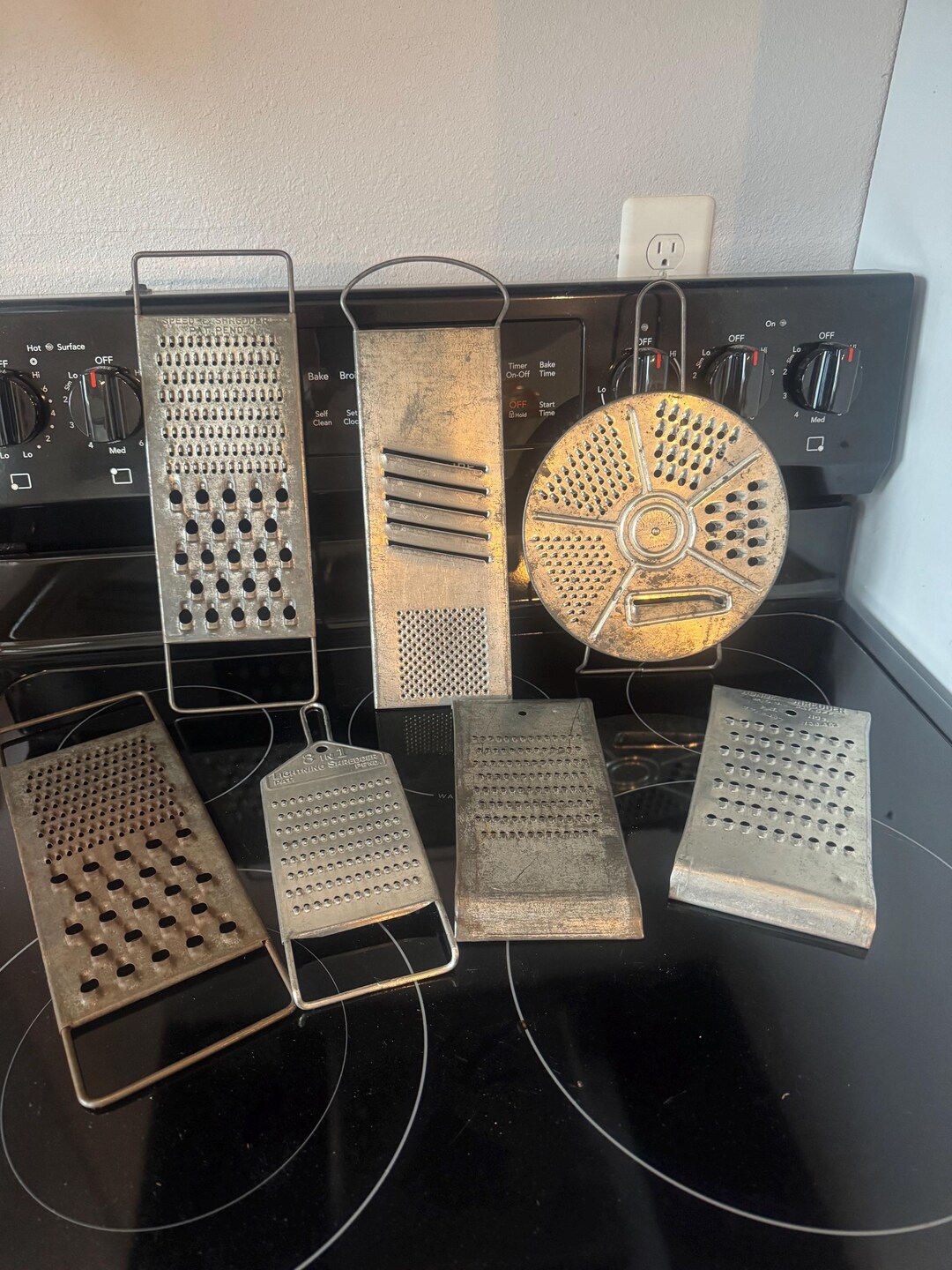 Vintage Cheese Graters - Shredders LOT of 7 - Lightning, Speed E ...