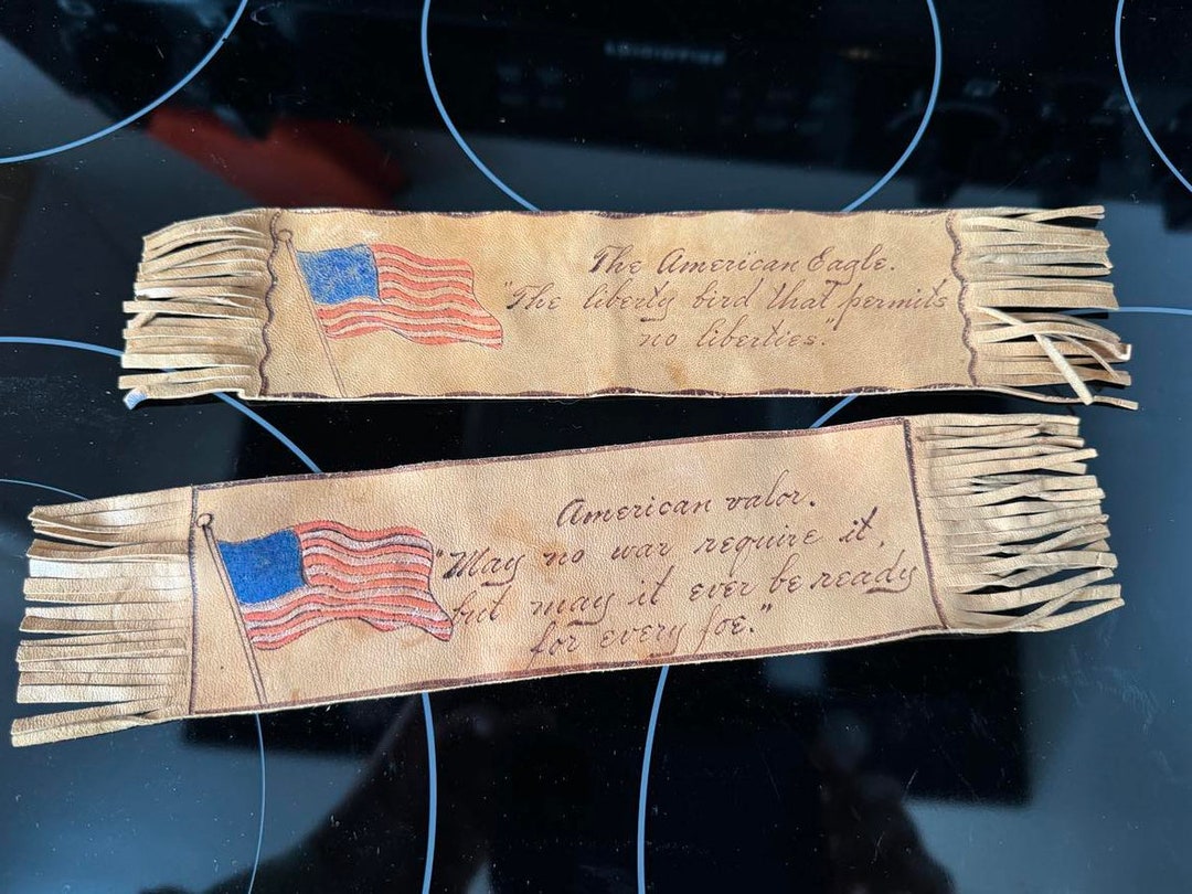 Vintage Leather PATRIOTIC Souvenir Bookmarks Rocky Ford Colorado - Etsy