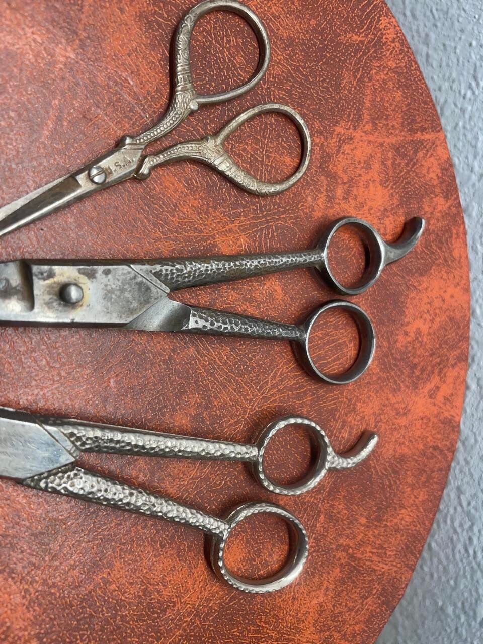 Antique Sewing Scissors and Vintage Barber Scissors LOT of 3 - Etsy