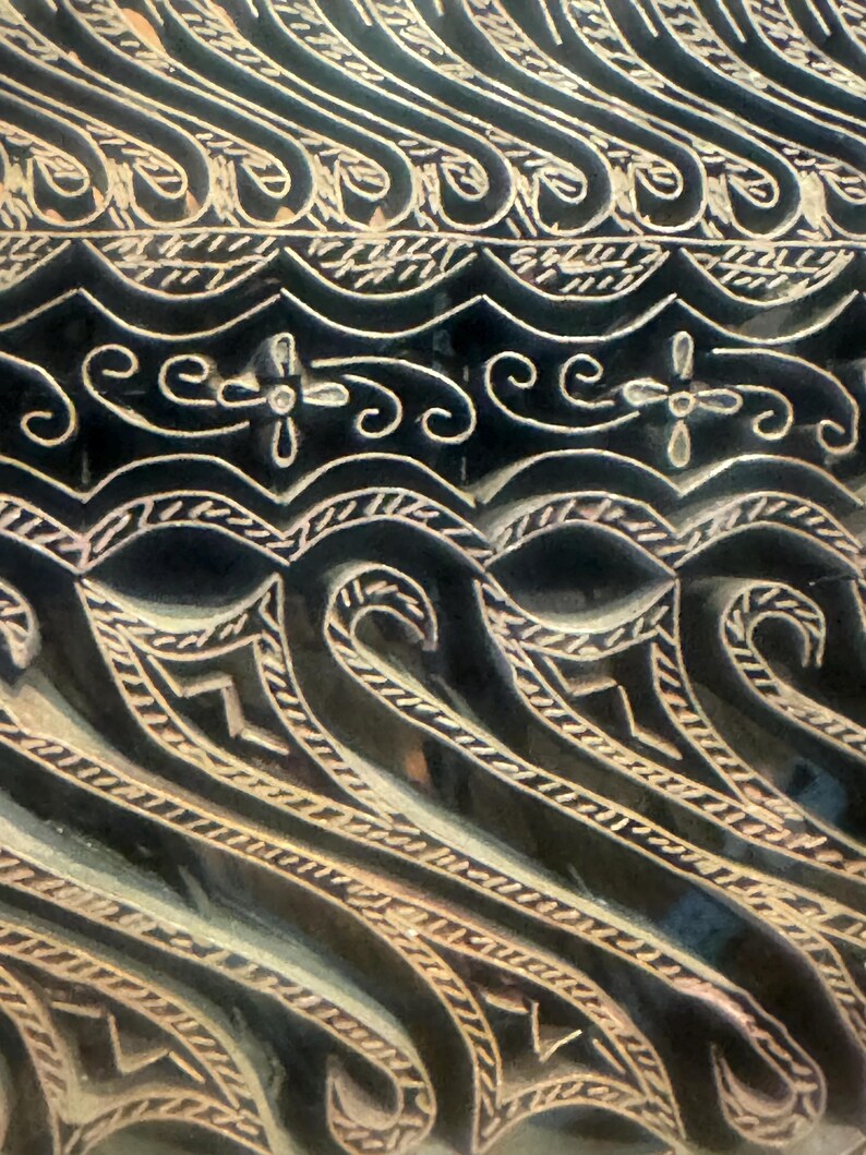 Vintage TJAP Copper Finned BATIK Fabric Block SCROLL Pattern - Etsy