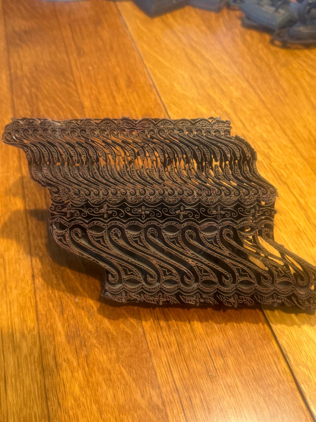 Vintage TJAP Copper Finned BATIK Fabric Block SCROLL Pattern - Etsy