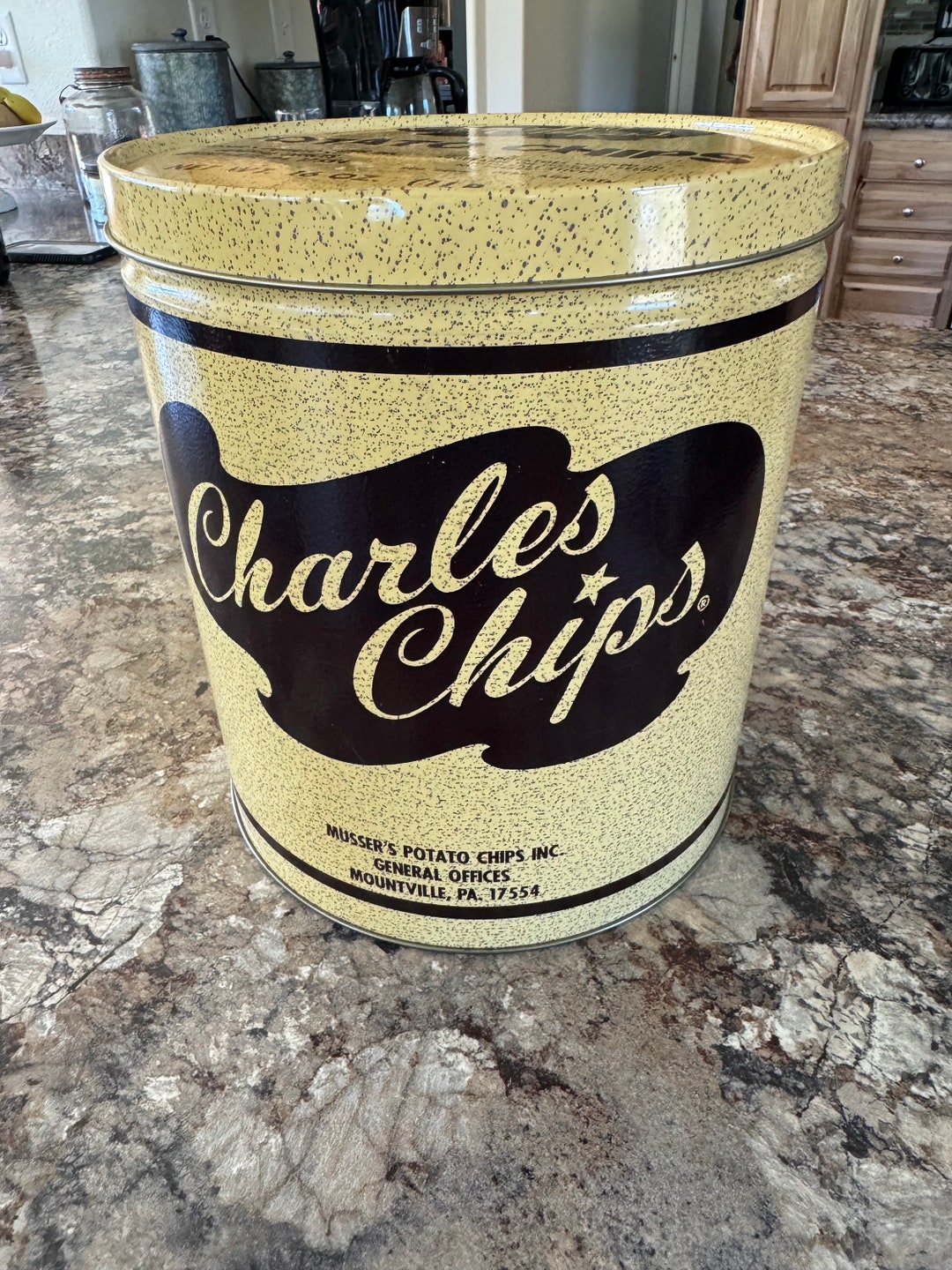 Charles Chips Potato Chip Tin LARGE Size - Etsy