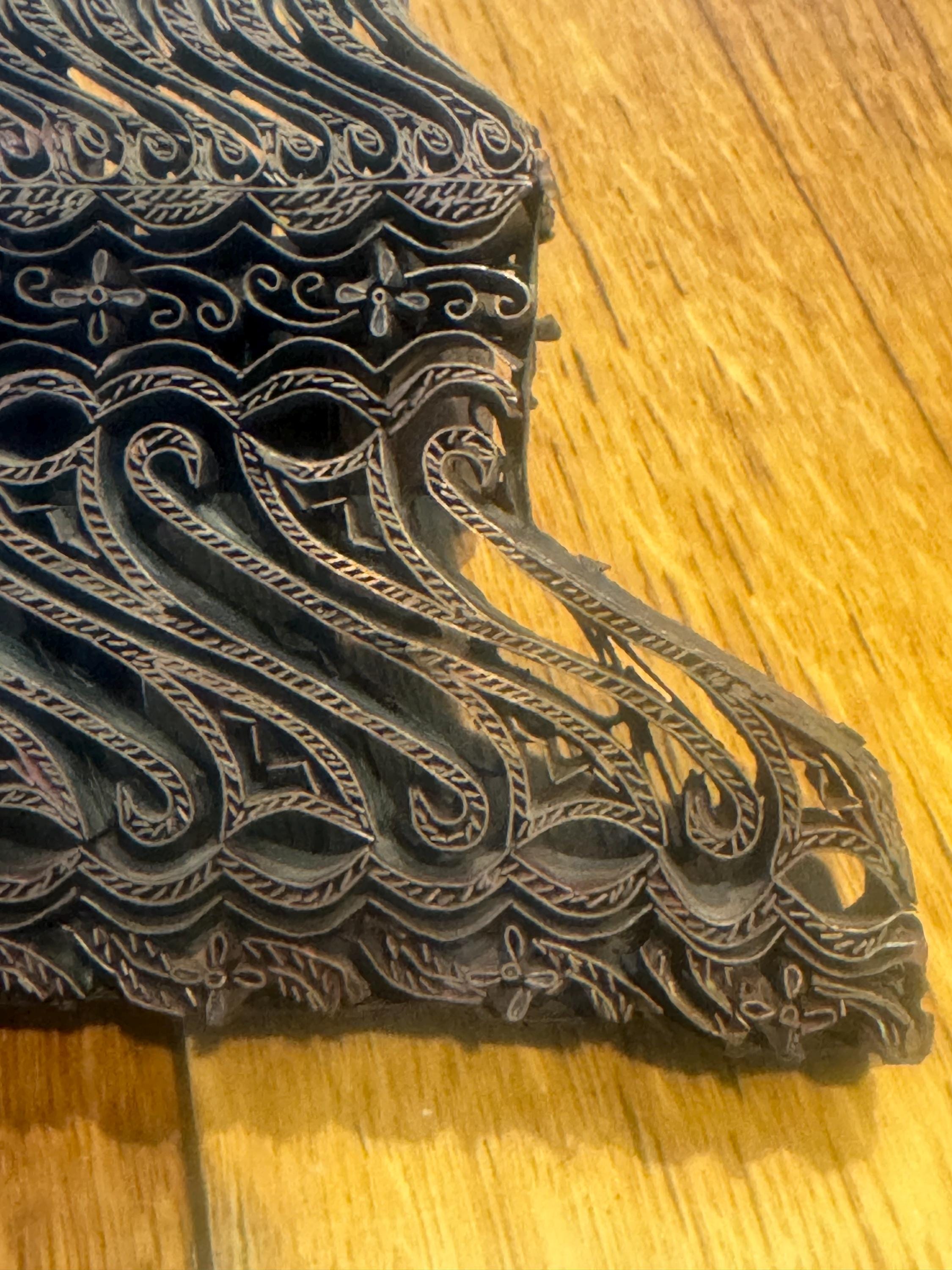 Vintage TJAP Copper Finned BATIK Fabric Block SCROLL Pattern - Etsy