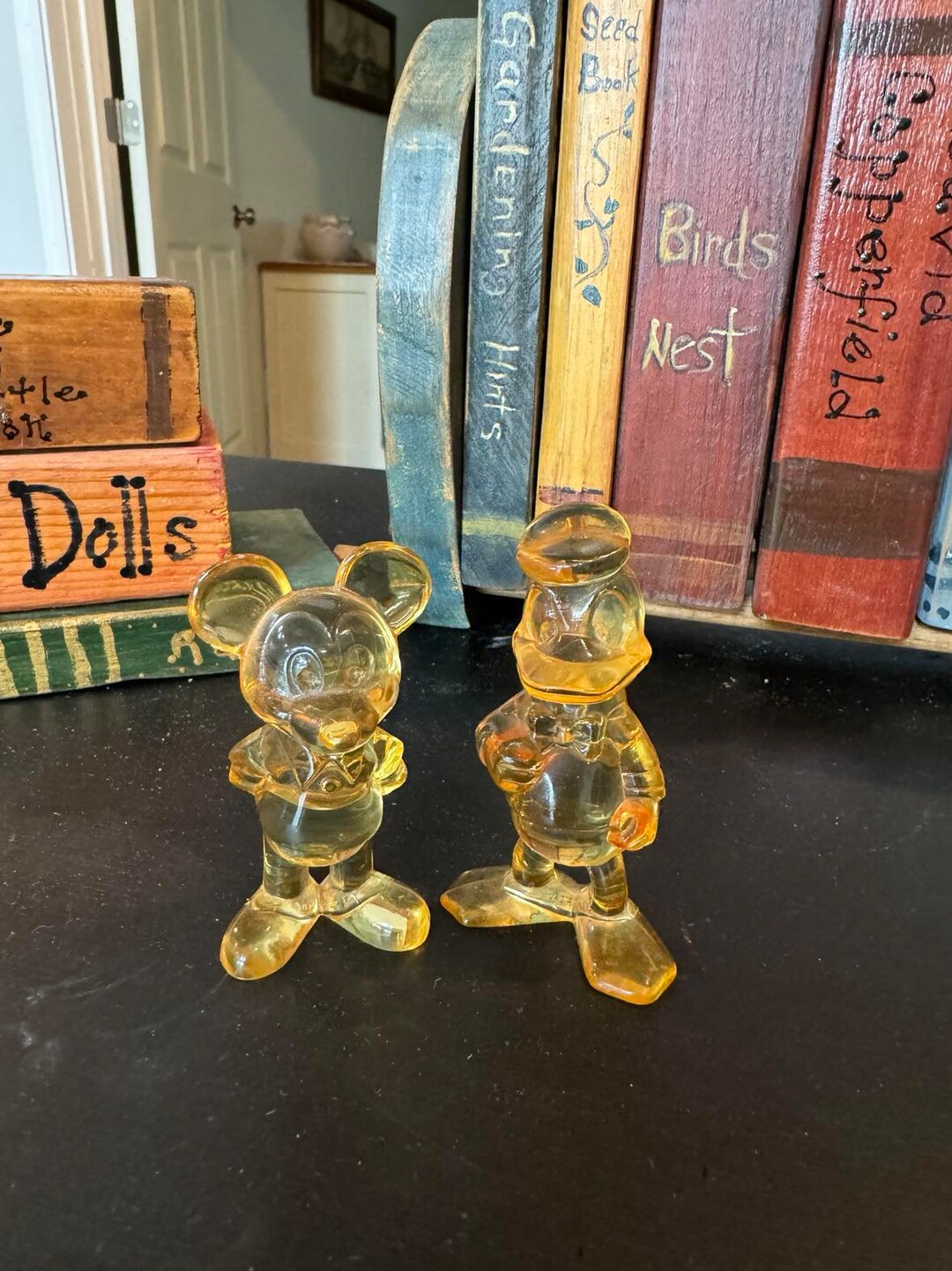 Vintage LUCITE Disney Production Figurines - Mickey Mouse and Donald ...