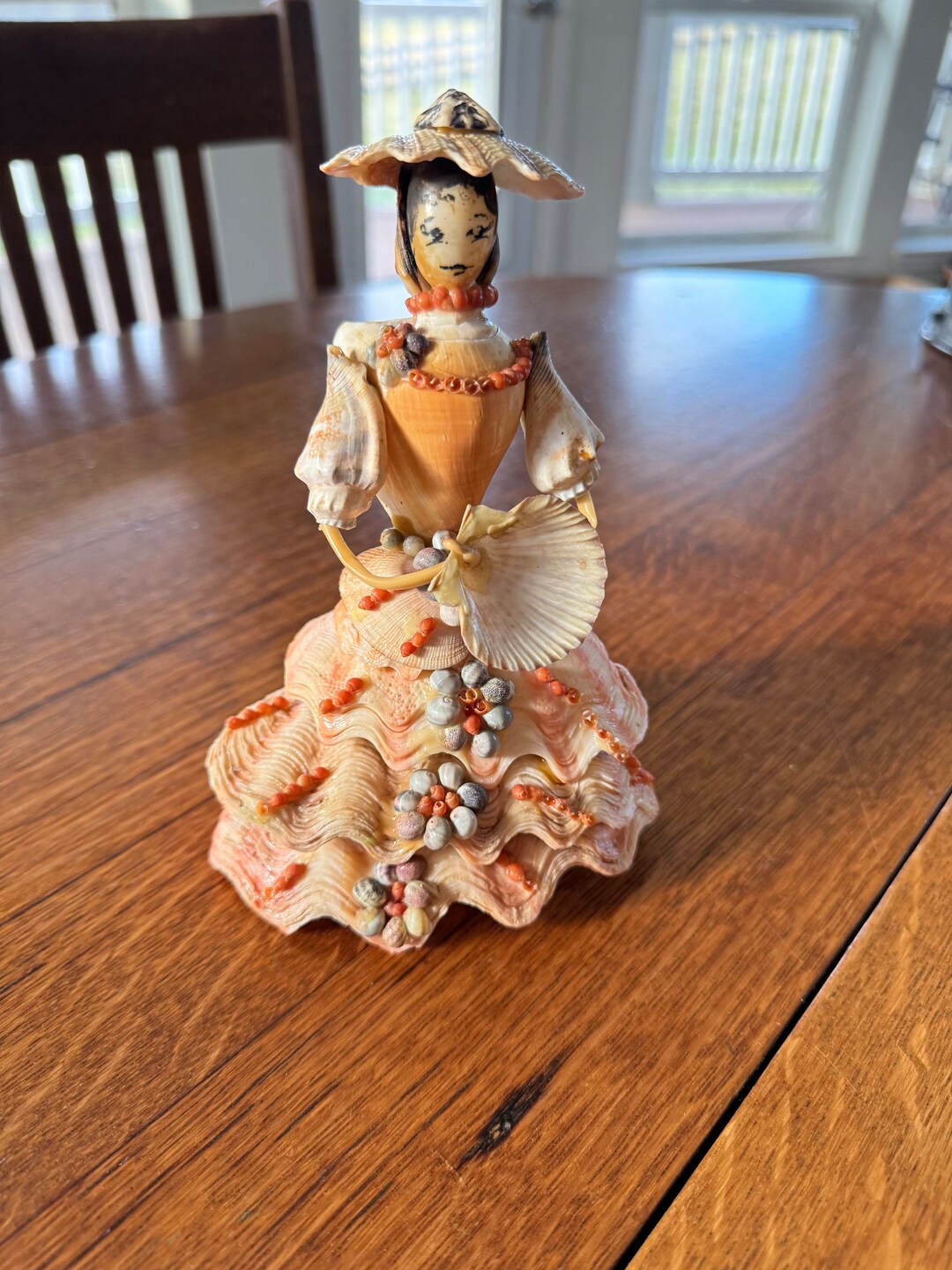 Vintage Seashell Figurine Full Puffed Sleeve Dress - Etsy