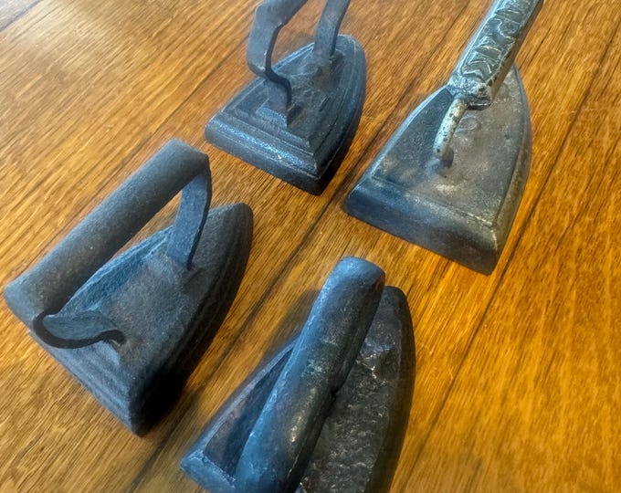 Antique Sad Irons - Salesman Samples - Childs Irons - Sleeve/pleat ...
