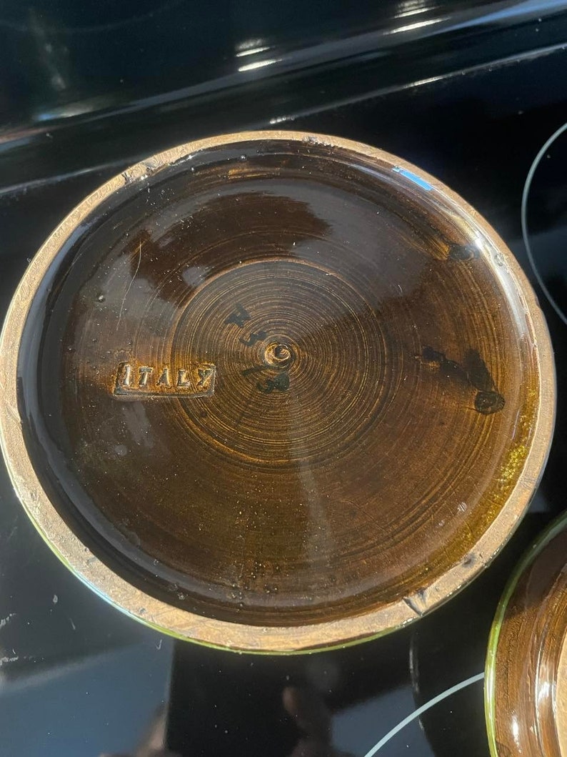 MCM Bitossi for Rosenthal Netter Pottery Covered Dish Italian GREEN ...