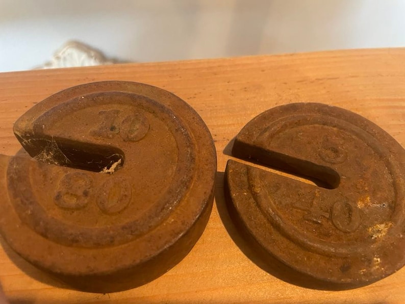 Antique Weights for Cotton Scale Mercantile Scale Lot of 12 Pounds, 6 ...