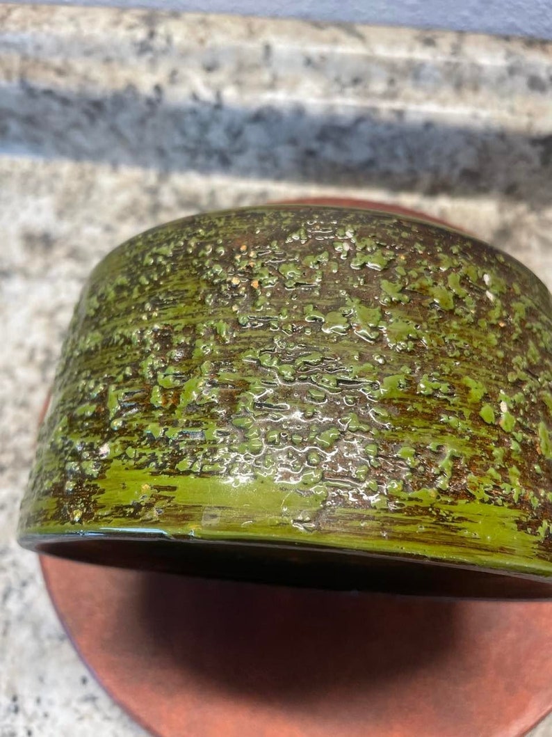 MCM Bitossi for Rosenthal Netter Pottery Covered Dish Italian GREEN ...