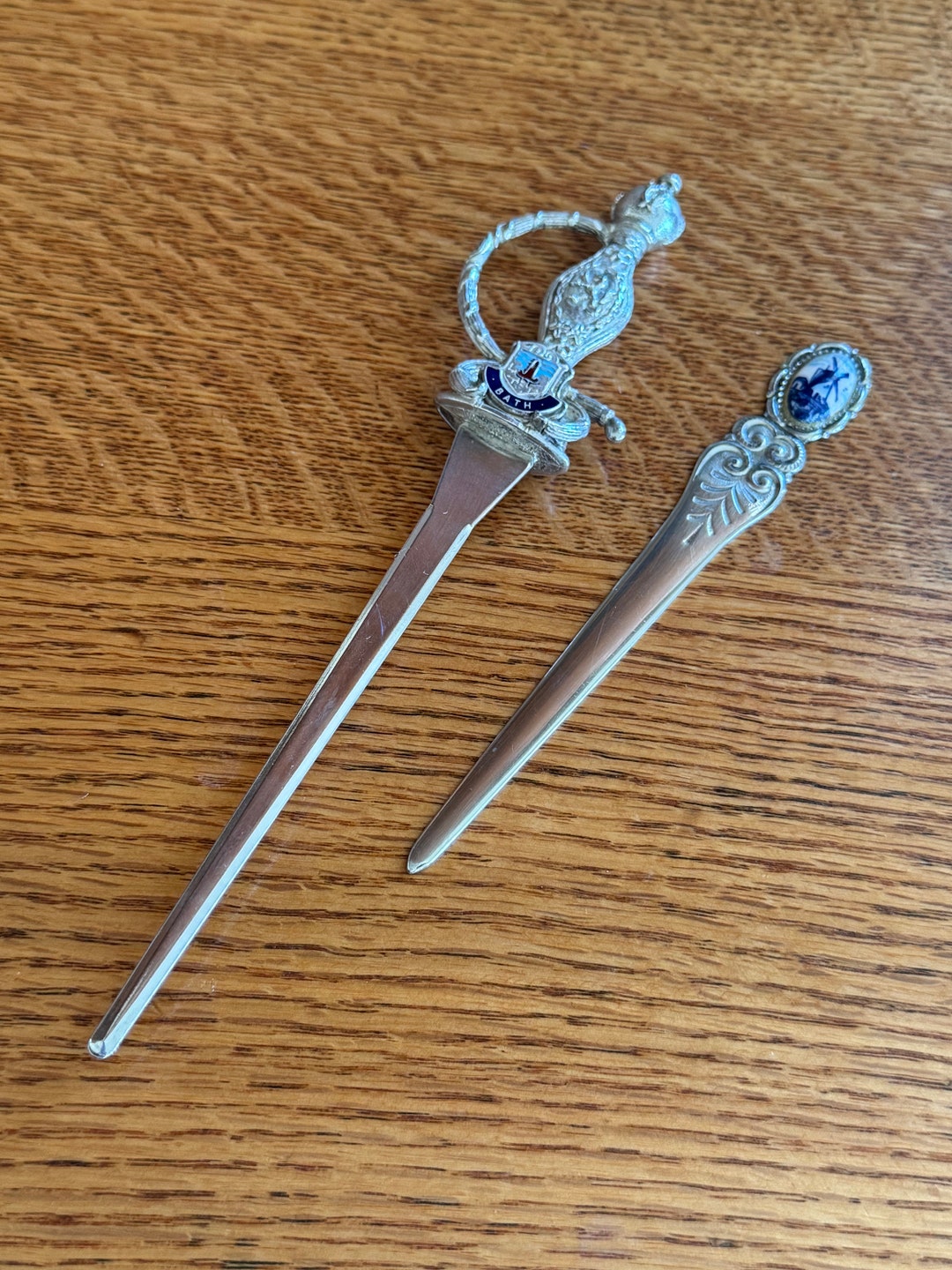 Antique English Sword RAPIER Pewter Letter Opener BATH and Silver DUTCH ...