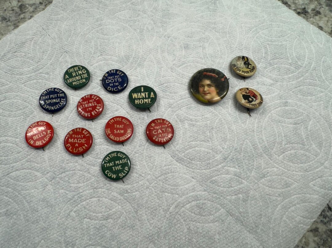 Antique Cigarette PINBACK Buttons/pins I'm the Guy and Others - Etsy