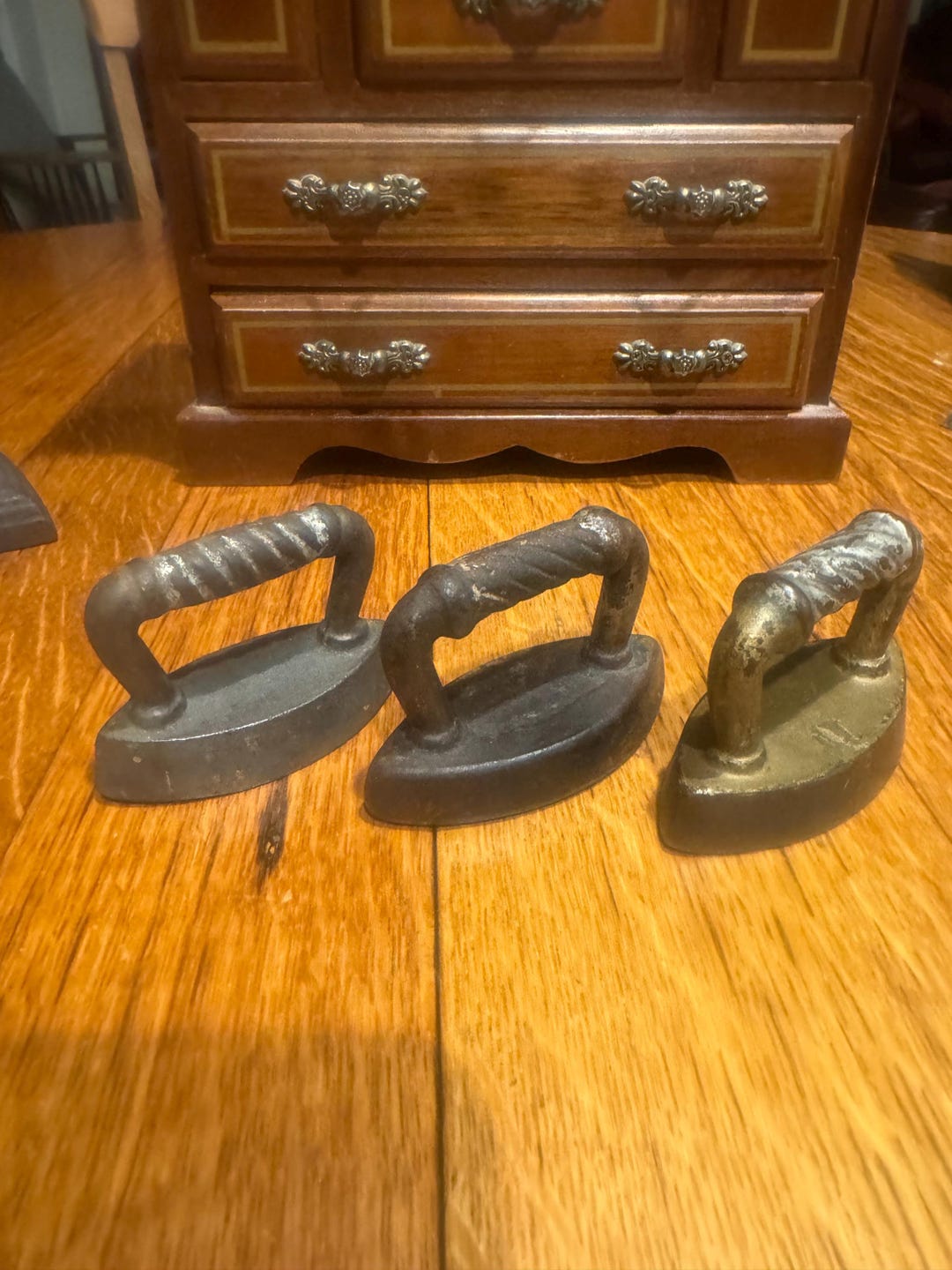 Vintage Sad Irons - Salesman Samples or Child’s Size Rope Handle Design ...