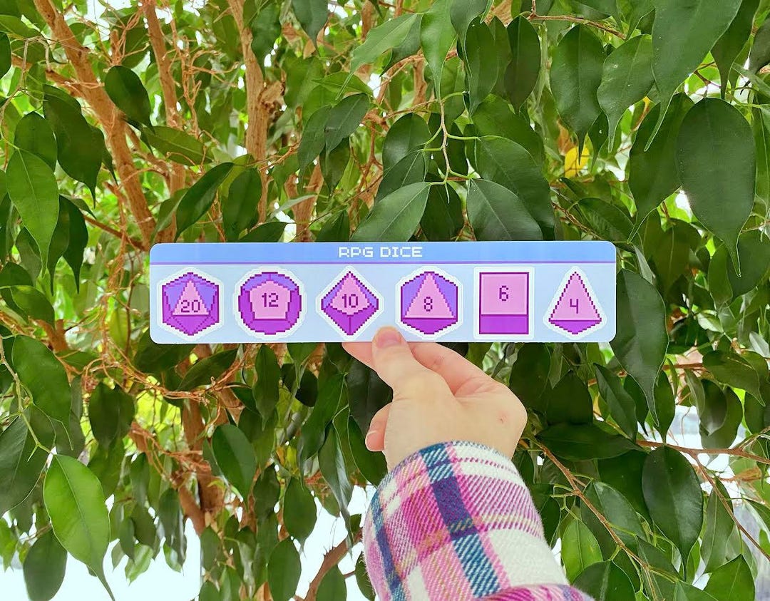 Pixel Art Dice Set Sticker Sheet | Dnd Fantasy Stationery | Journal ...