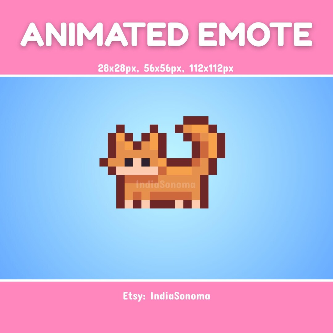 Animated Cat Emote | Pixel Art | Stream Emotes | for Twitch and Discord ...