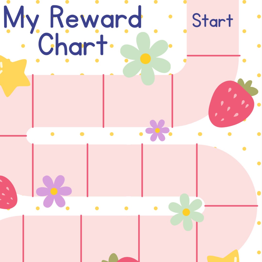 Strawberry Reward Chart - Etsy