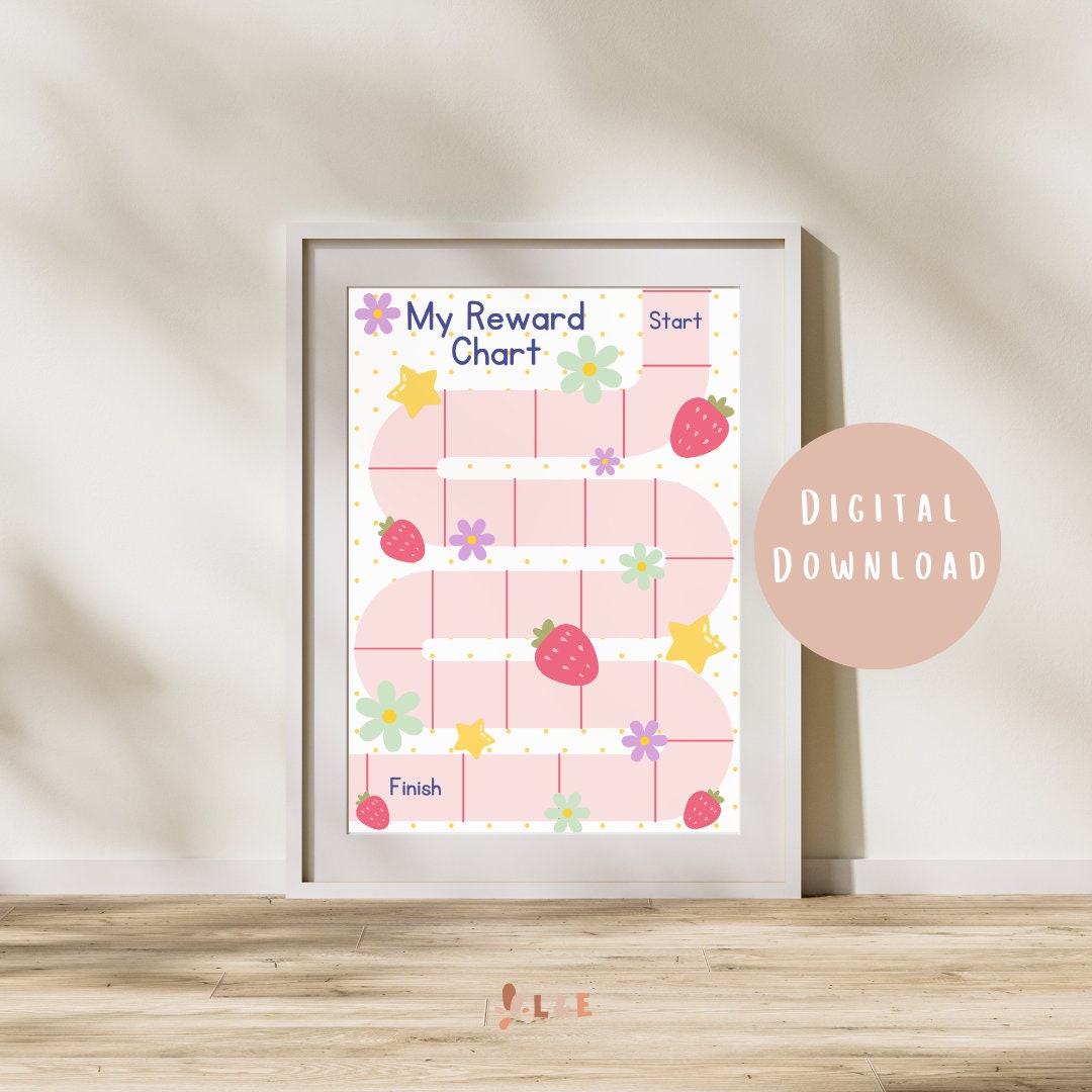 Strawberry Reward Chart - Etsy