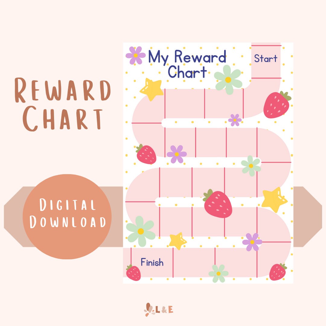 Strawberry Reward Chart - Etsy
