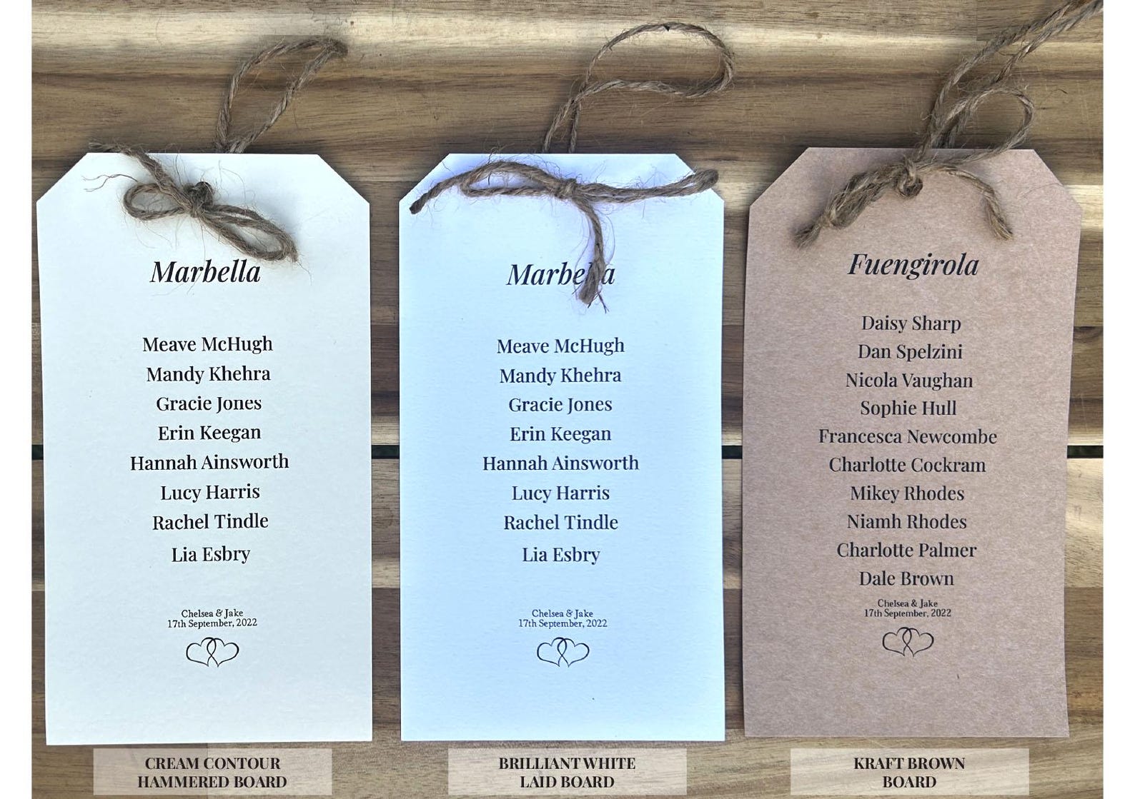 Bespoke Wedding Seating Plan Luggage Tags: Personalized Table Cards - Etsy