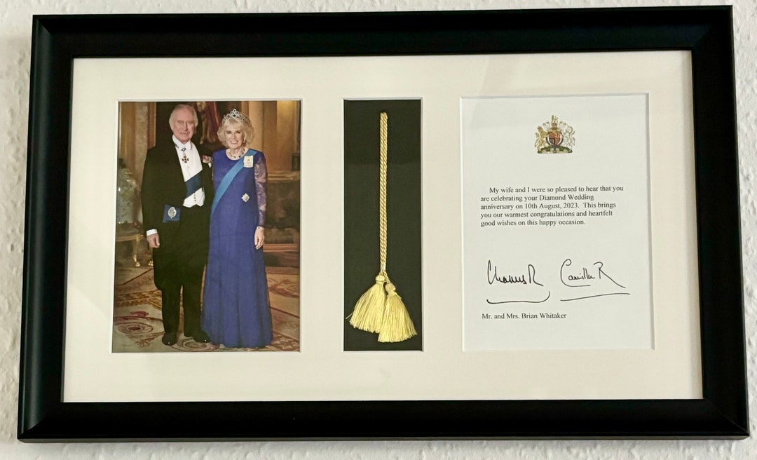 Royal Anniversary Letter Framing Service - Etsy
